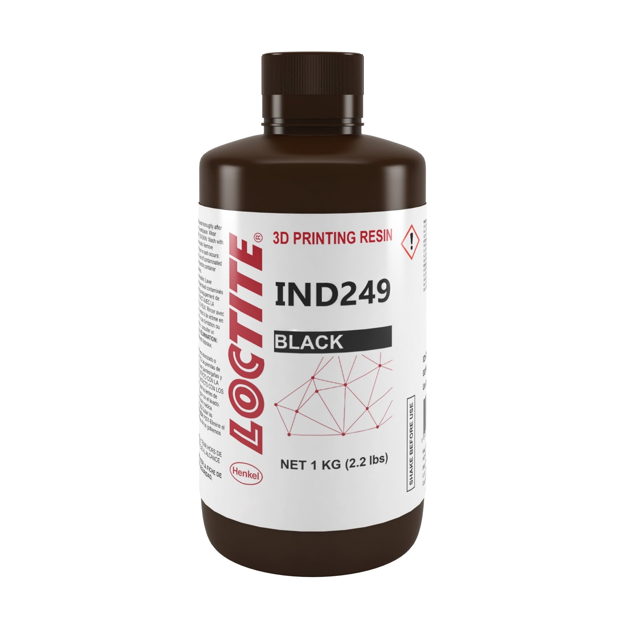 Loctite IND249, Stiffness & Thermal Durability 3D Printing Resin Black ...